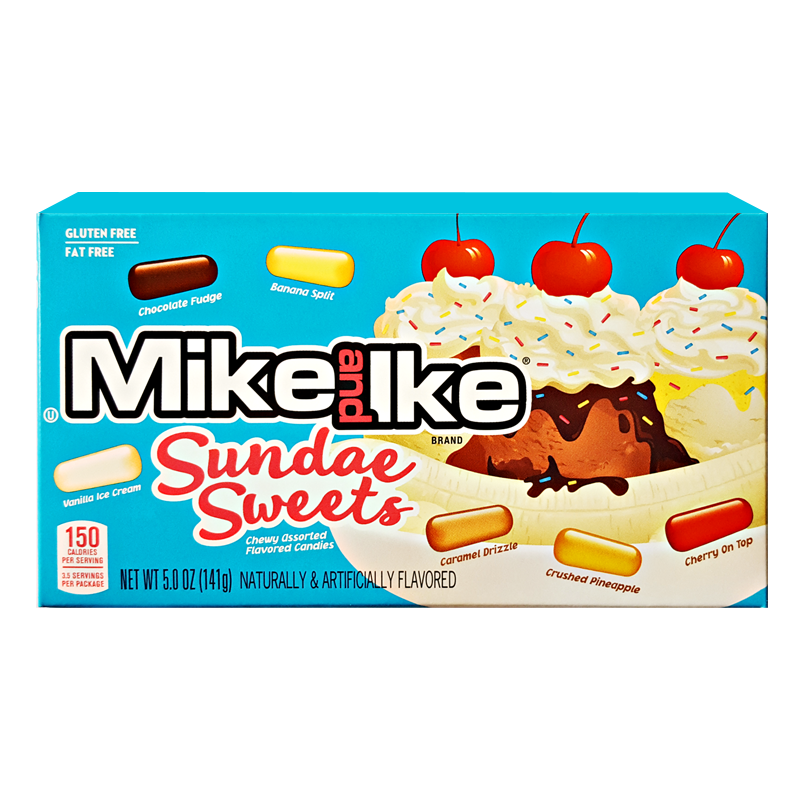 Mike & Ike Sundae Sweets Chewy Candies - Theatre Box 141g
