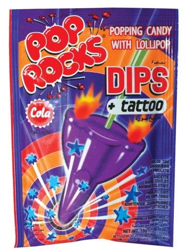 Pop Rock Cola with Lollipop and TATTOO American Candy
