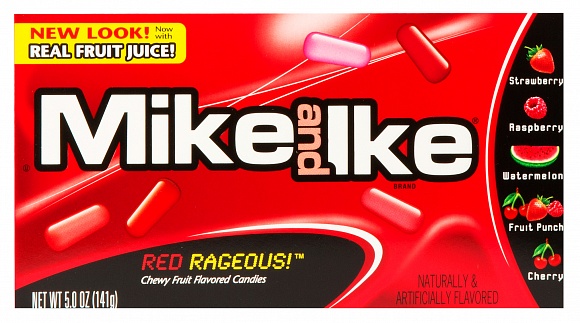Mike and Ike Red Rageous - Chewy Assorted Fruit Candy 141g Theatre Box