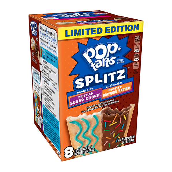 Pop Tarts Splitz Drizzled Sugar Cookie & Frosted Brownie Batter 400g