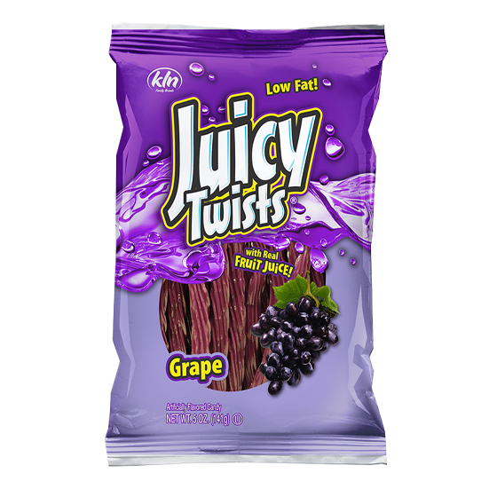 Kenny's Juicy Twists Grape - 141g Packet