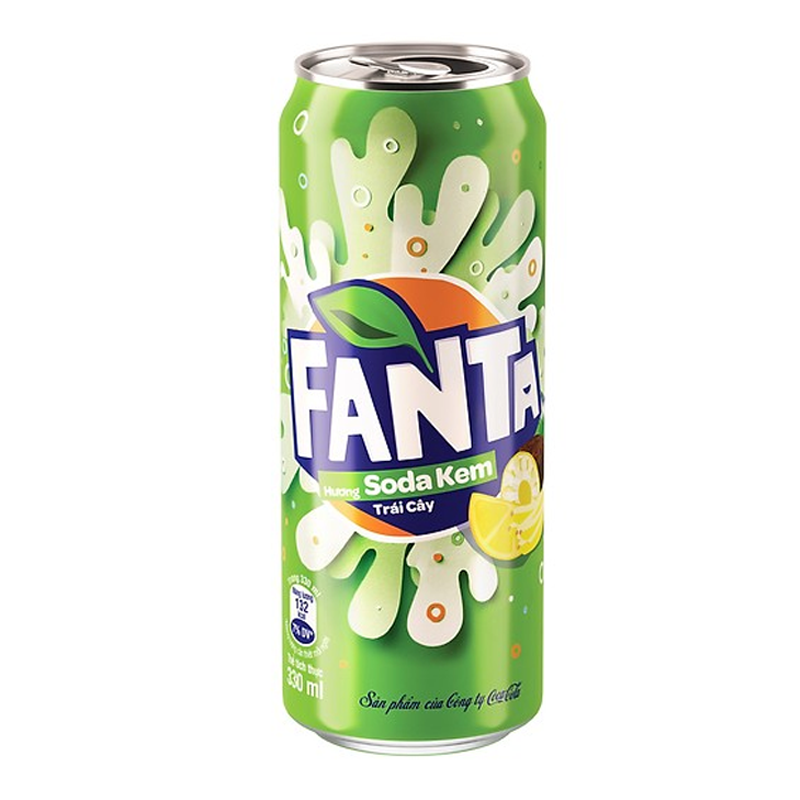 Fanta Fruity Cream Soda (Soda Kem) 330ml Can