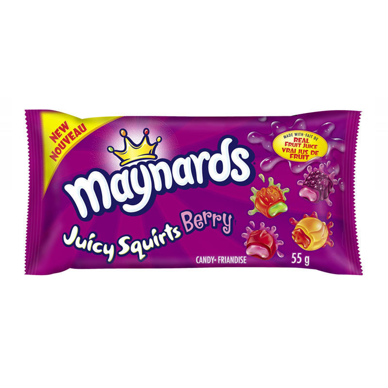 Maynards Juicy Squirts Berry x 55g Packet