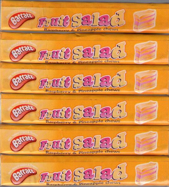 Barratts Fruit Salad Raspberry and Pineapple Chews Stick Packs