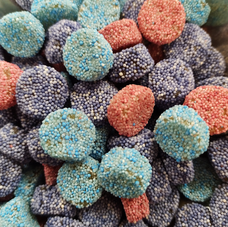 Barratt Jelly Spogs - Pink and Blue Aniseed Buttons