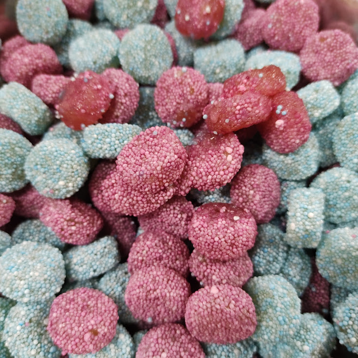 Barratt Jelly Spogs - Pink and Blue Aniseed Buttons