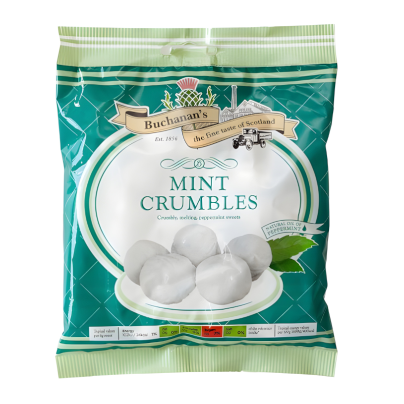 Buchanan's Mint Crumbles - 170g Bag - Buchanans Scottish Mints Sweets