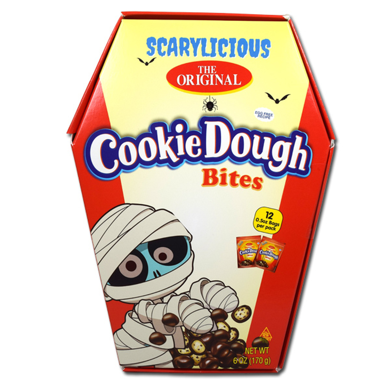 Chocolate Chip Cookie Dough Bites Coffin Box With 12 Bags - 170g