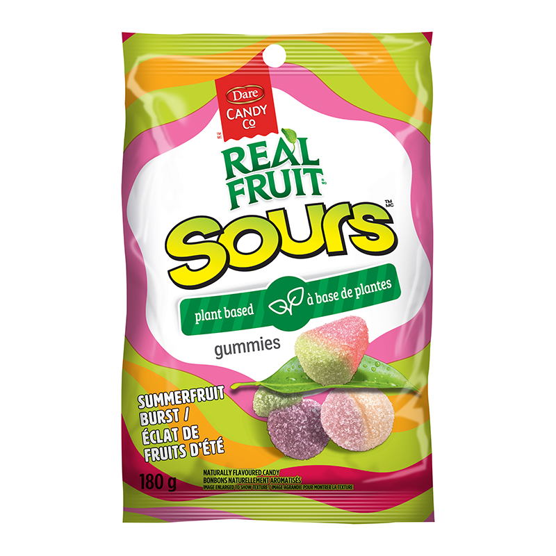 Dare Candy Co - Real Fruit Sours Gummies Summerfruit Burst - 180g Bag