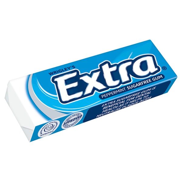 Extra Peppermint Sugarfree Chewing Gum Stick Packets