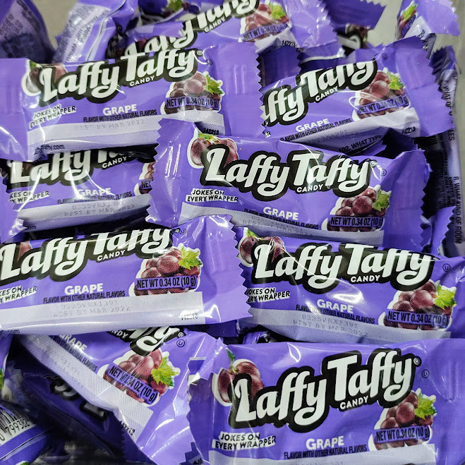 Grape Laffy Taffy Minis - Chewy Candy Miniatures - Mini Chew Bars