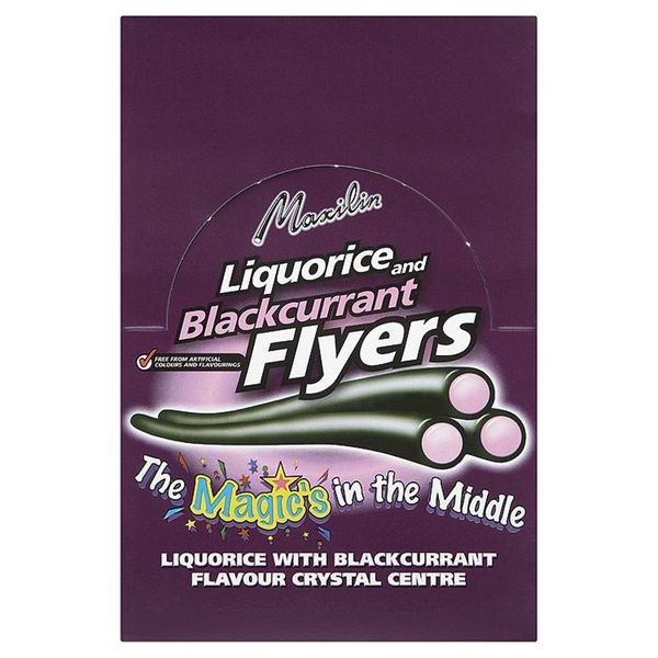 Maxilin Giant Liquorice and Blackcurrant Flyers with Crystal Centre