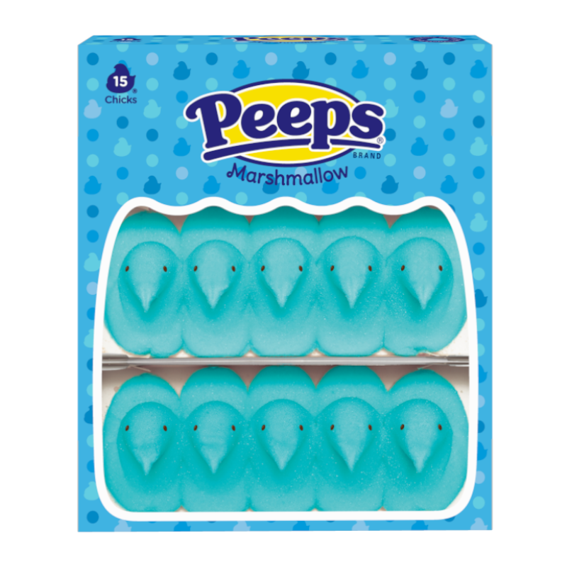 Peeps Blue Marshmallow Chicks - 15 Chick Easter Pack 127g