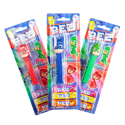 PEZ PJ Masks Sweets Dispenser with 3 Candy Packs