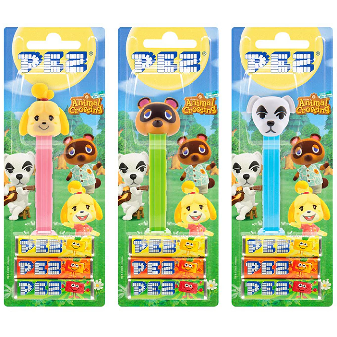 PEZ Animal Crossing Sweets Dispenser + 3 Candy Packs - Blister Pack