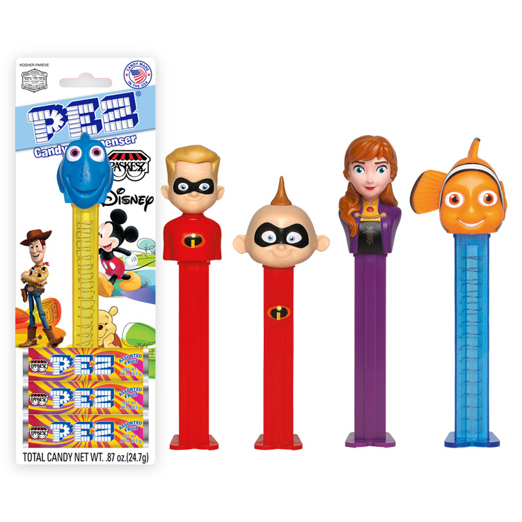 PEZ Best Of Disney Pixar Sweets Dispenser Blister Pack + 3 Candy Packs