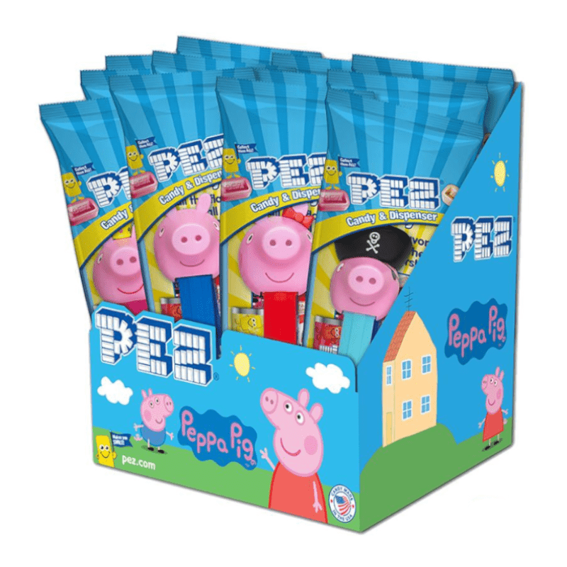 PEZ Peppa Pig Sweets Dispenser Plus 2 Fruit Candy Refill Packs - 16.4g