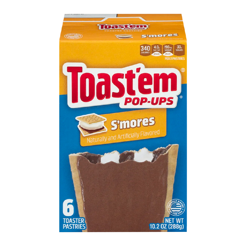 Toast'em POP-UPS - Frosted S'mores Toaster Pastries 6 pack - 288g Box