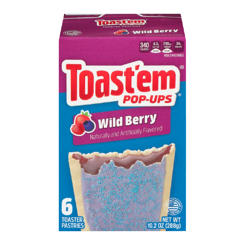 Toast'em POP-UPS - Frosted Wild Berry Toaster Pastries 6pk - 288g Box
