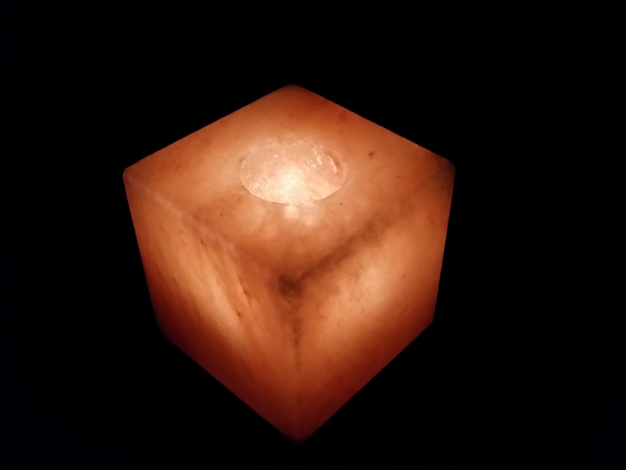 Himalayan Salt T-Light Cube Shaped