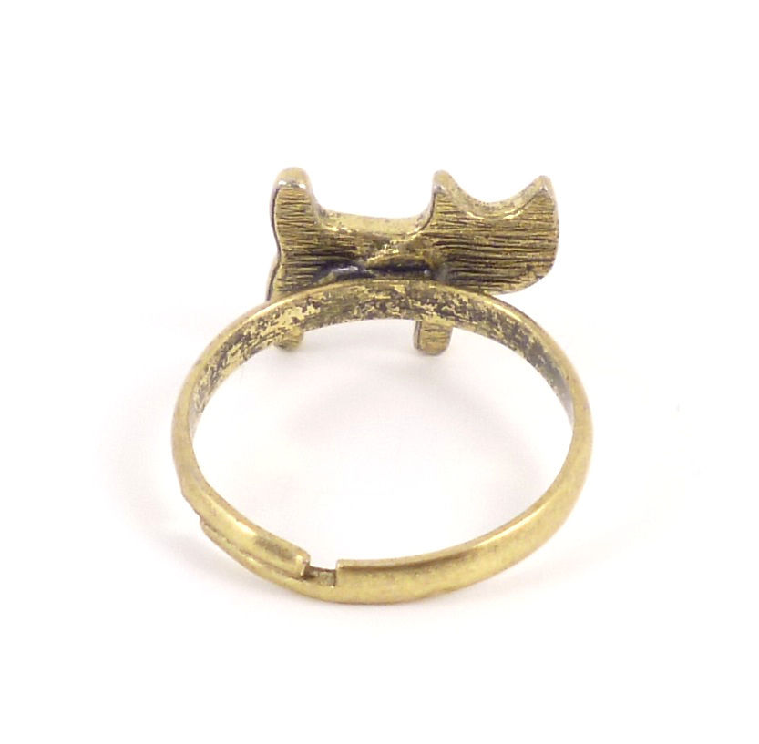 CUTE RETRO LOOKING CAT / KITTEN RING ADJUSTABLE PCA 15