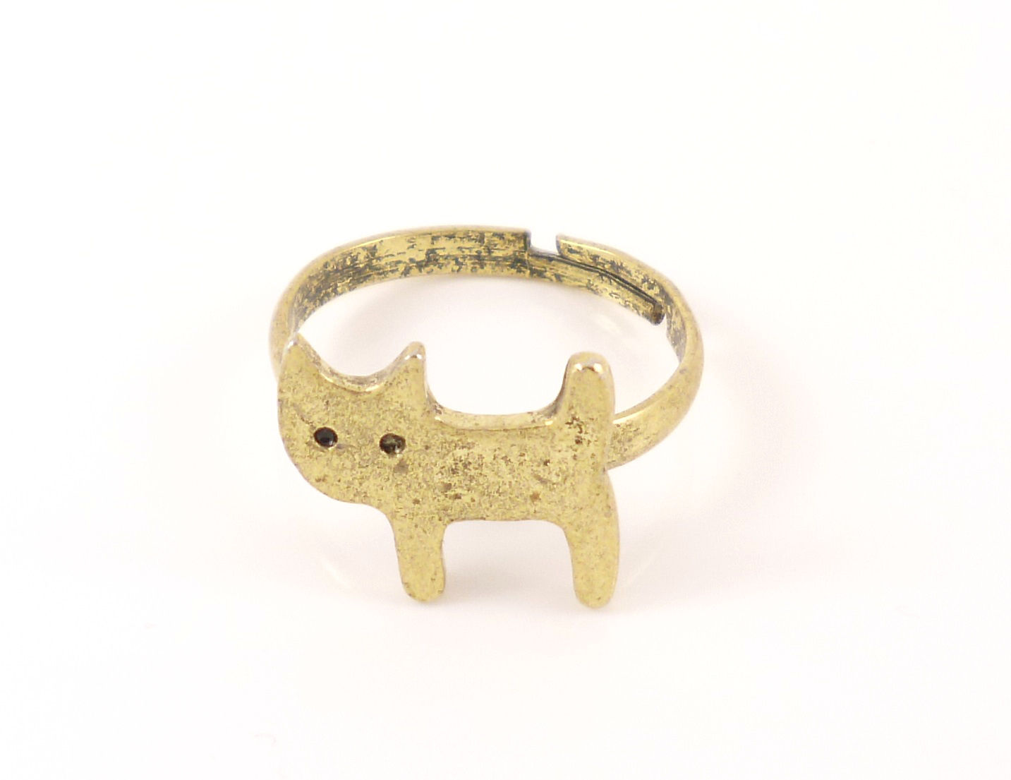 CUTE RETRO LOOKING CAT / KITTEN RING ADJUSTABLE PCA 15