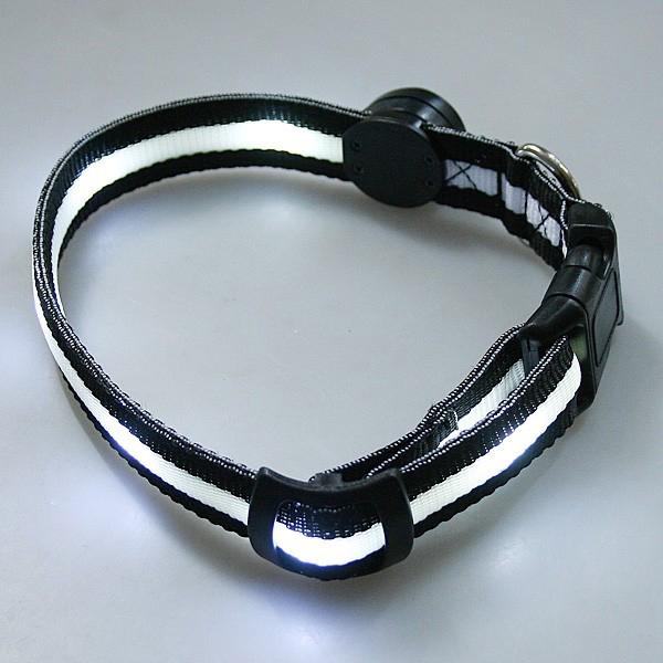 LARGE STRIPED LED FLASHING COLLAR