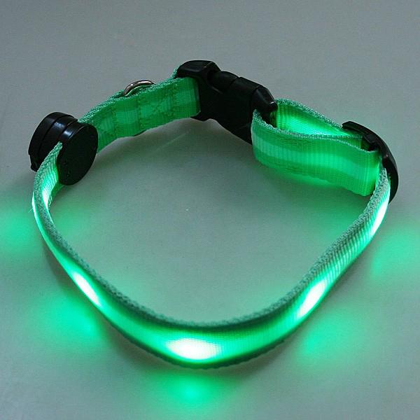LARGE STRIPED LED FLASHING COLLAR
