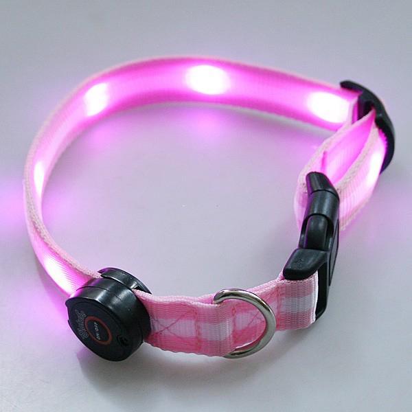 LARGE STRIPED LED FLASHING COLLAR