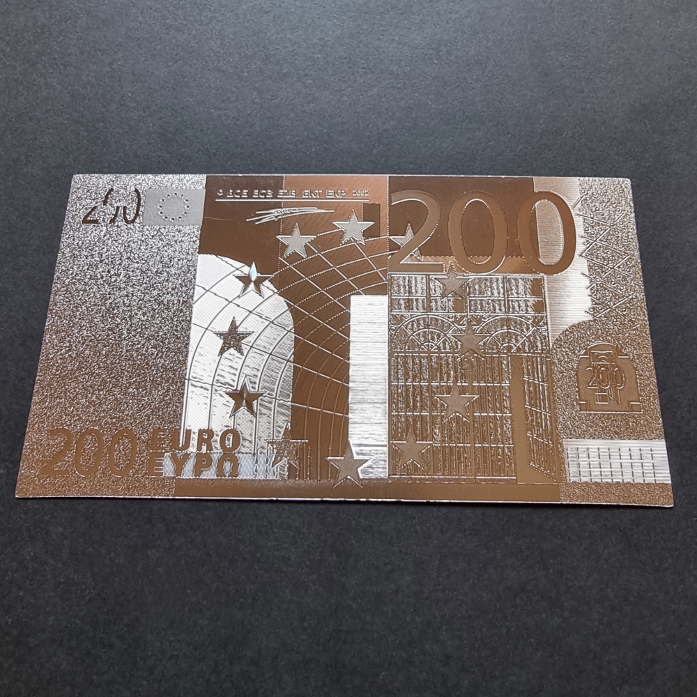 200 EUR silver plated banknote