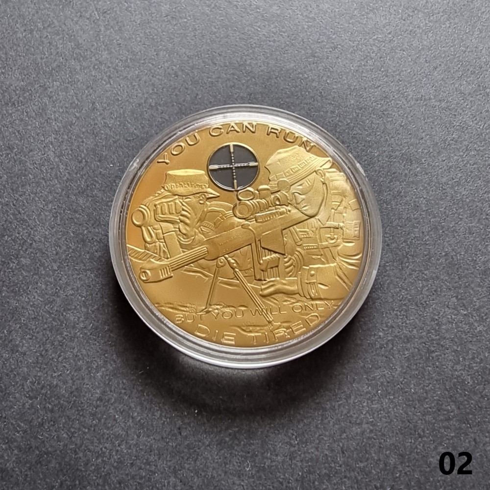 SNIPER gold plated coin