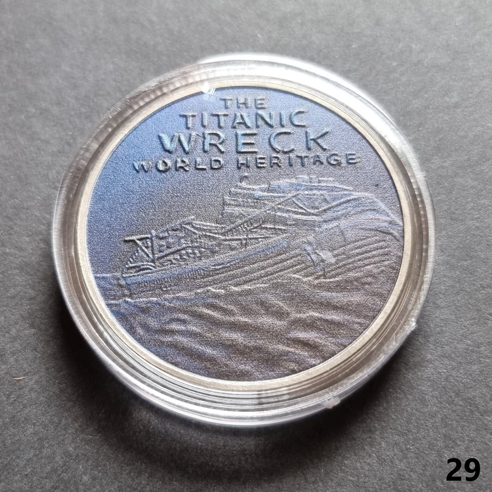 R.M.S. TITANIC silver plated coin