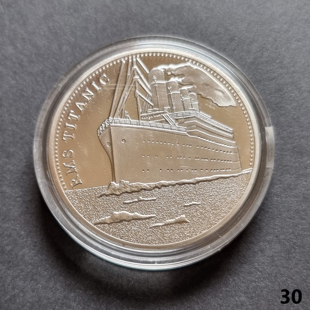 RMS TITANIC silver plated coin