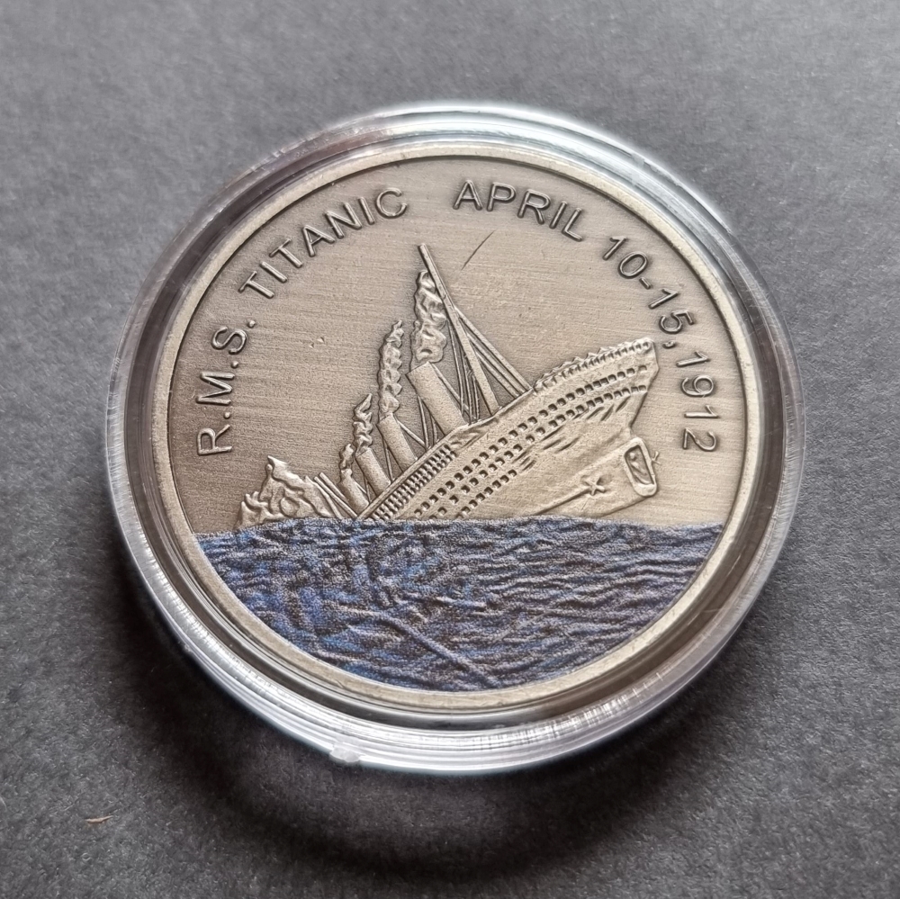 R.M.S. TITANIC silver plated coin