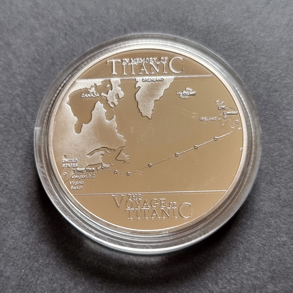 RMS TITANIC silver plated coin