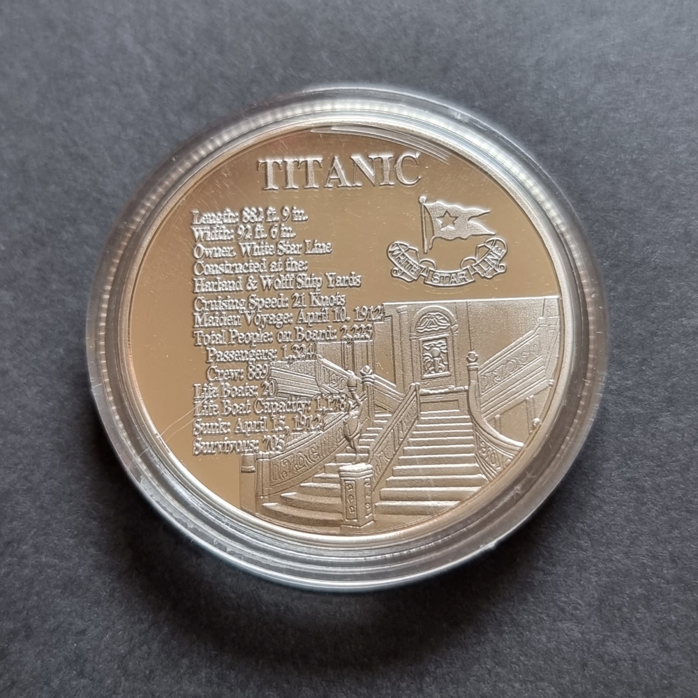 TITANIC silver plated coin