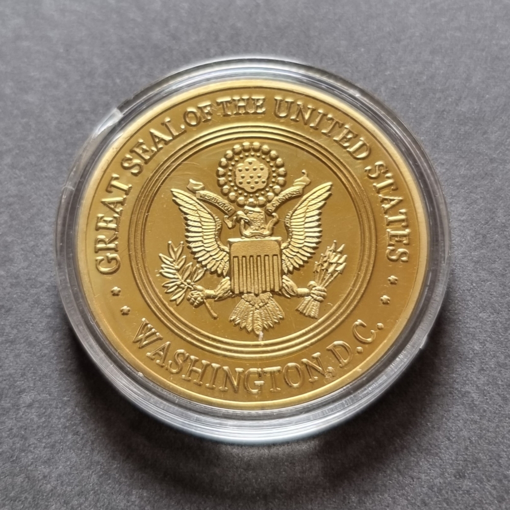 US NAVY ARMY FREEDOM EAGLE gold plated coin