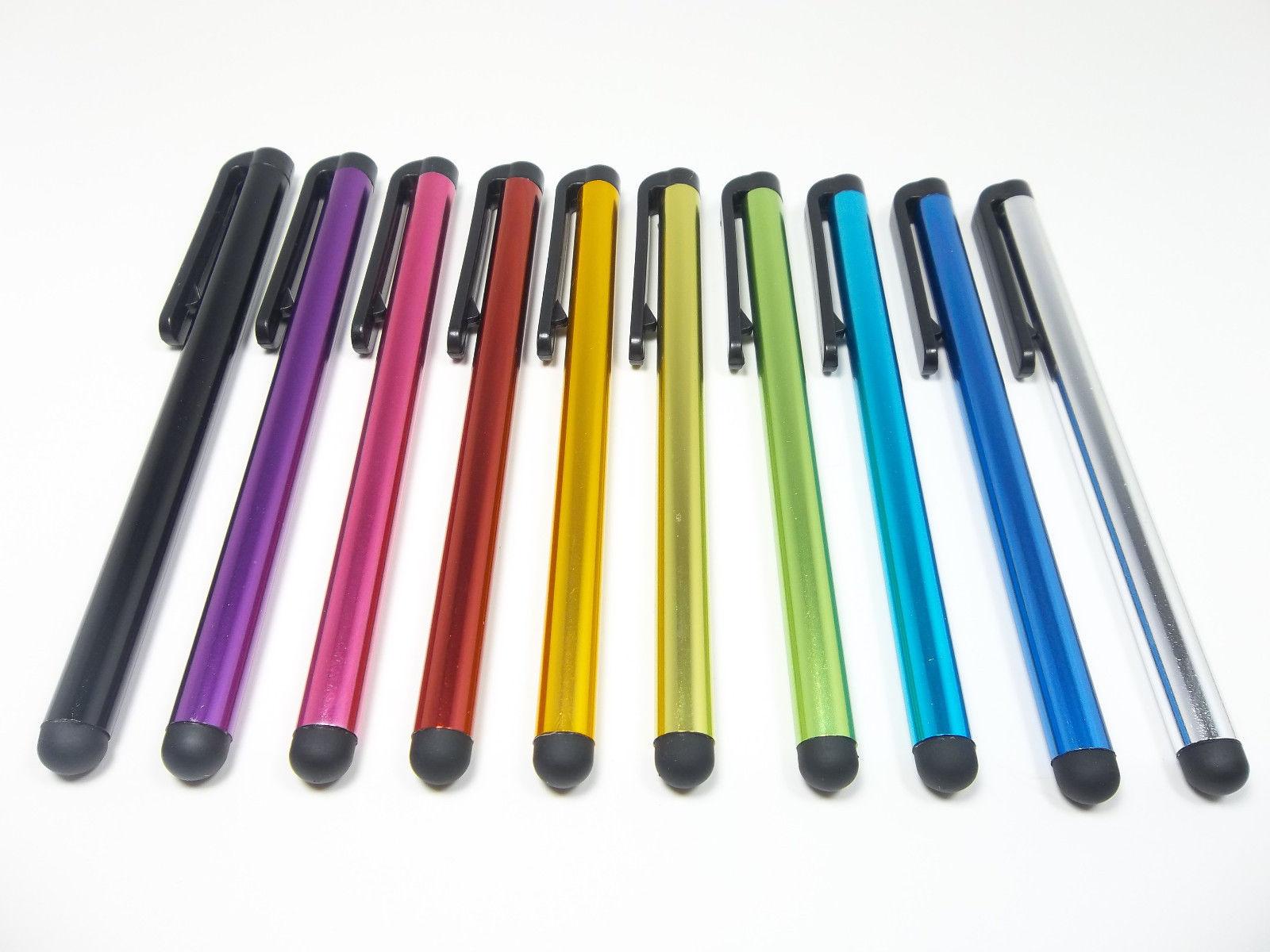 10 x Capacitive Screen Stylus Pen Handy Touch Pen Assorted Colours For ...