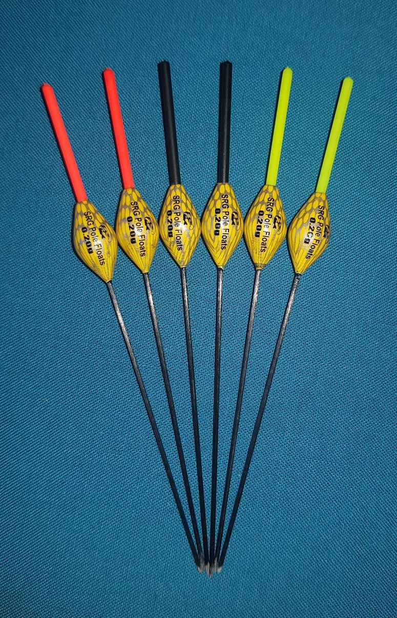 SRG013 Pack of 6 High Quality Pole Floats Diamond Margin Fiberglass ...