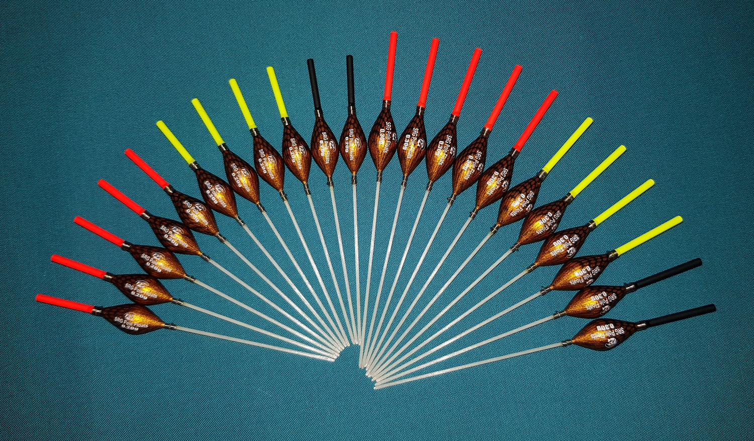 SRG019 Pack of 22 High Quality Pole Floats Diamond Extra Tough