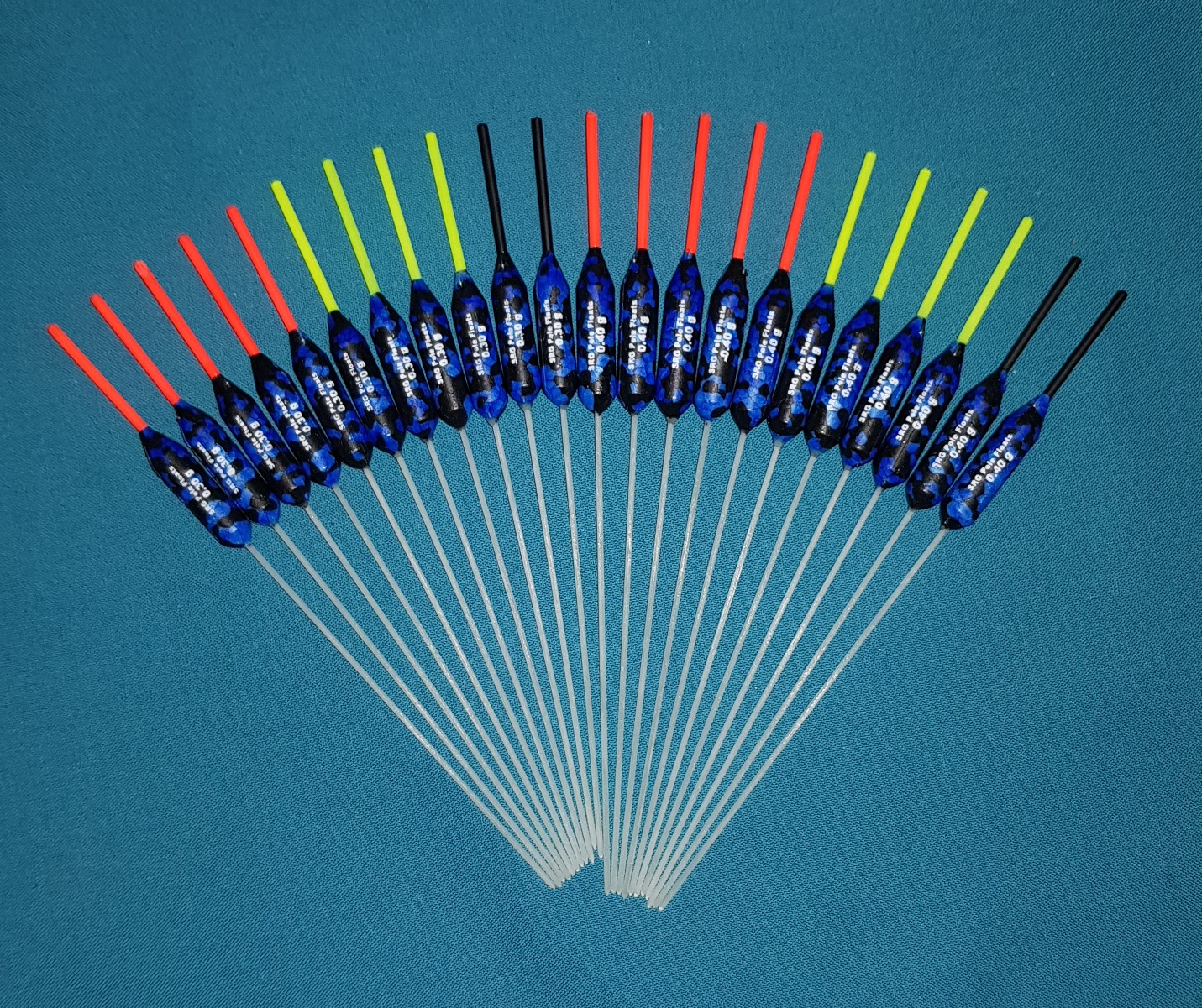 SRG100 Pack of 22 High Quality Pole Floats Power Pencil Fiberglass Stem