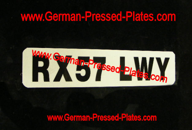 Sticker Number Plate with Size and Colour Options