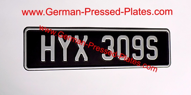 Small Front Number Plates with Choices
