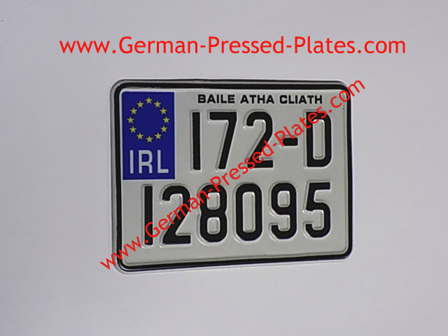 Motorcycle IRL Euro Pressed Plate Size Choice