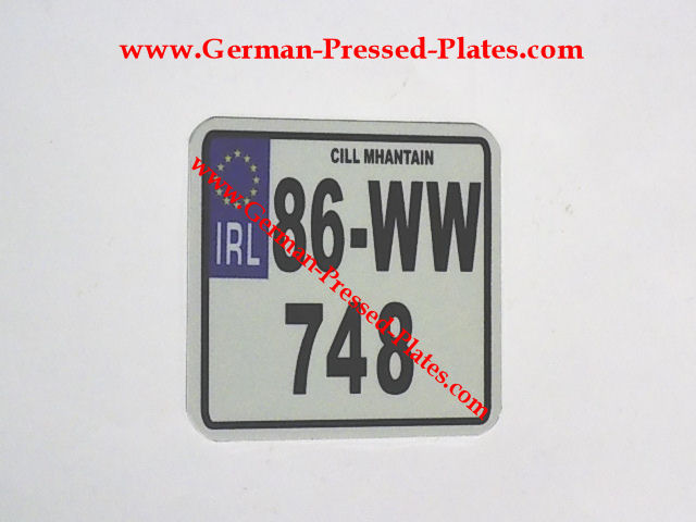 Motorcycle IRL Euro Flat Metal Plate Size Choice