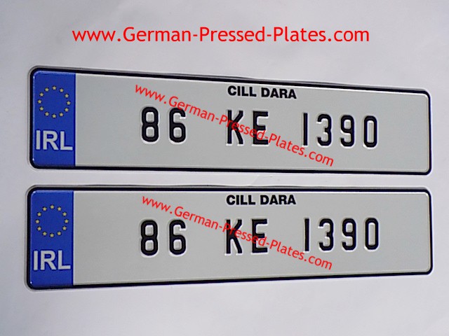 IRL Euro Pressed Plate Oblong with Small Digits