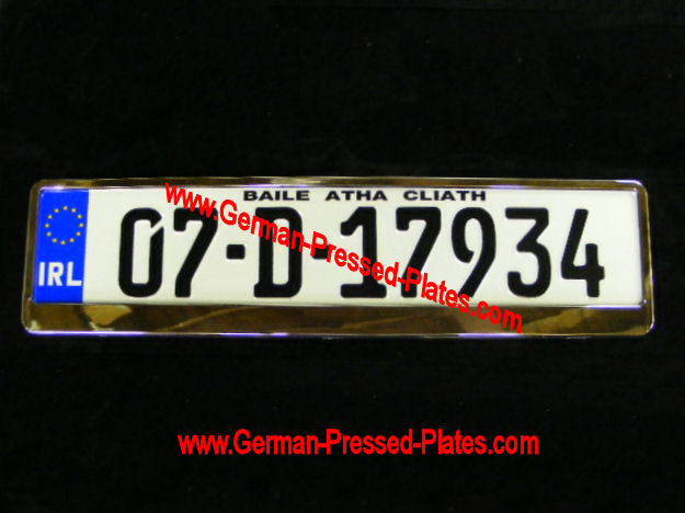 German Pressed Plates x 2 + Chrome Frames x 2