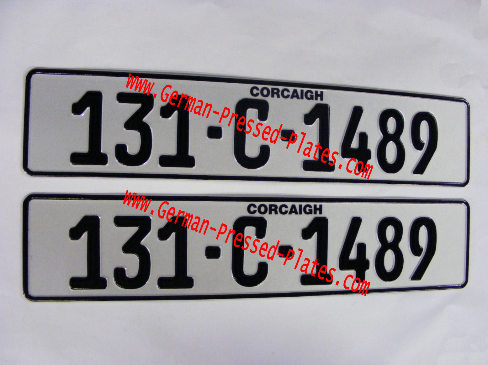 German Pressed Plates White x2 Plain