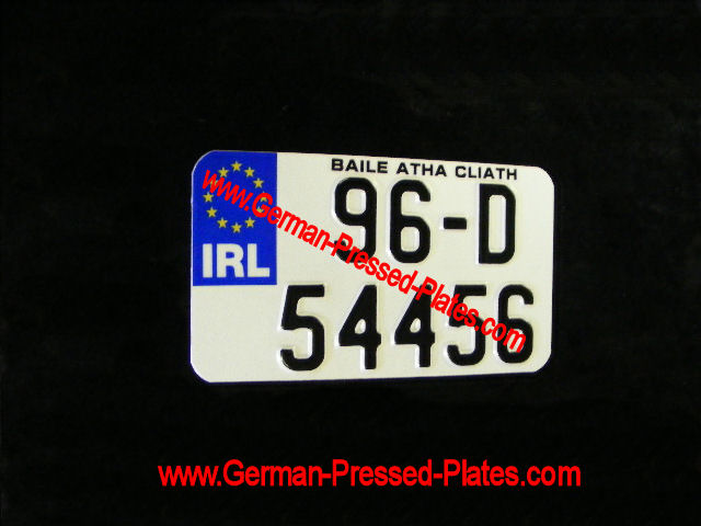Euro Motorcycle Pressed Plate with Choices