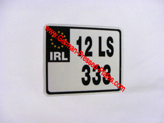 Square Number Plate Flat Metal 190mm X 150mm